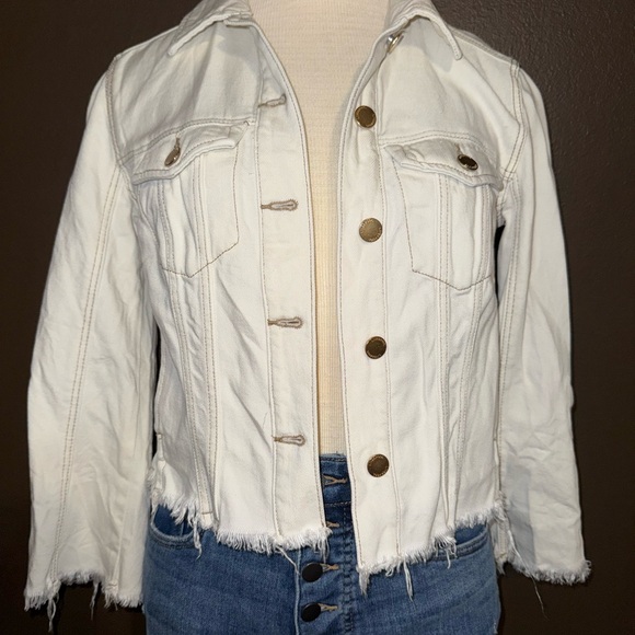 Liverpool | Jackets & Coats | Liverpool Offwhite Denim Jacket With ...